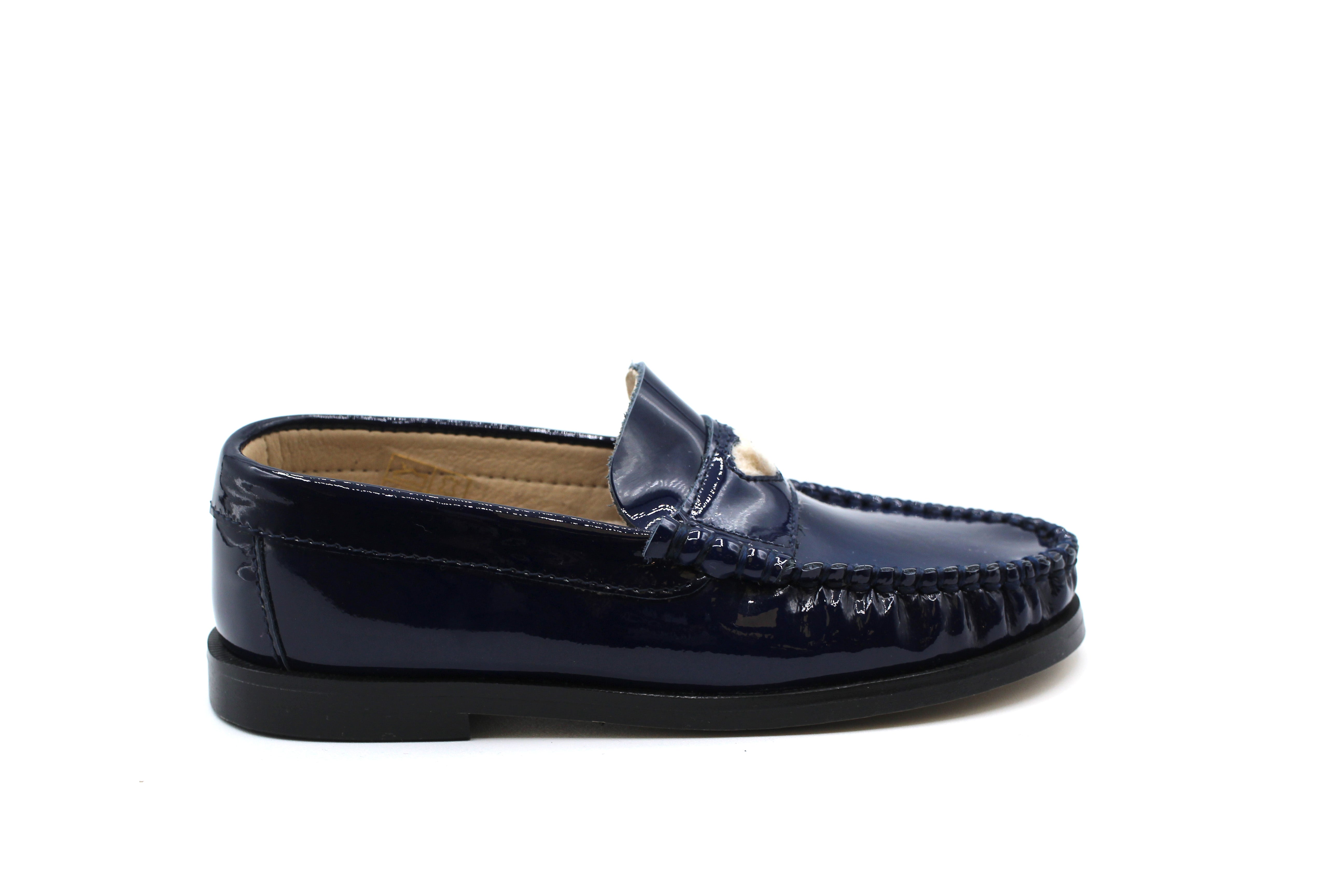 Don Louis Navy Patent Heart Loafer – Hal Outlet