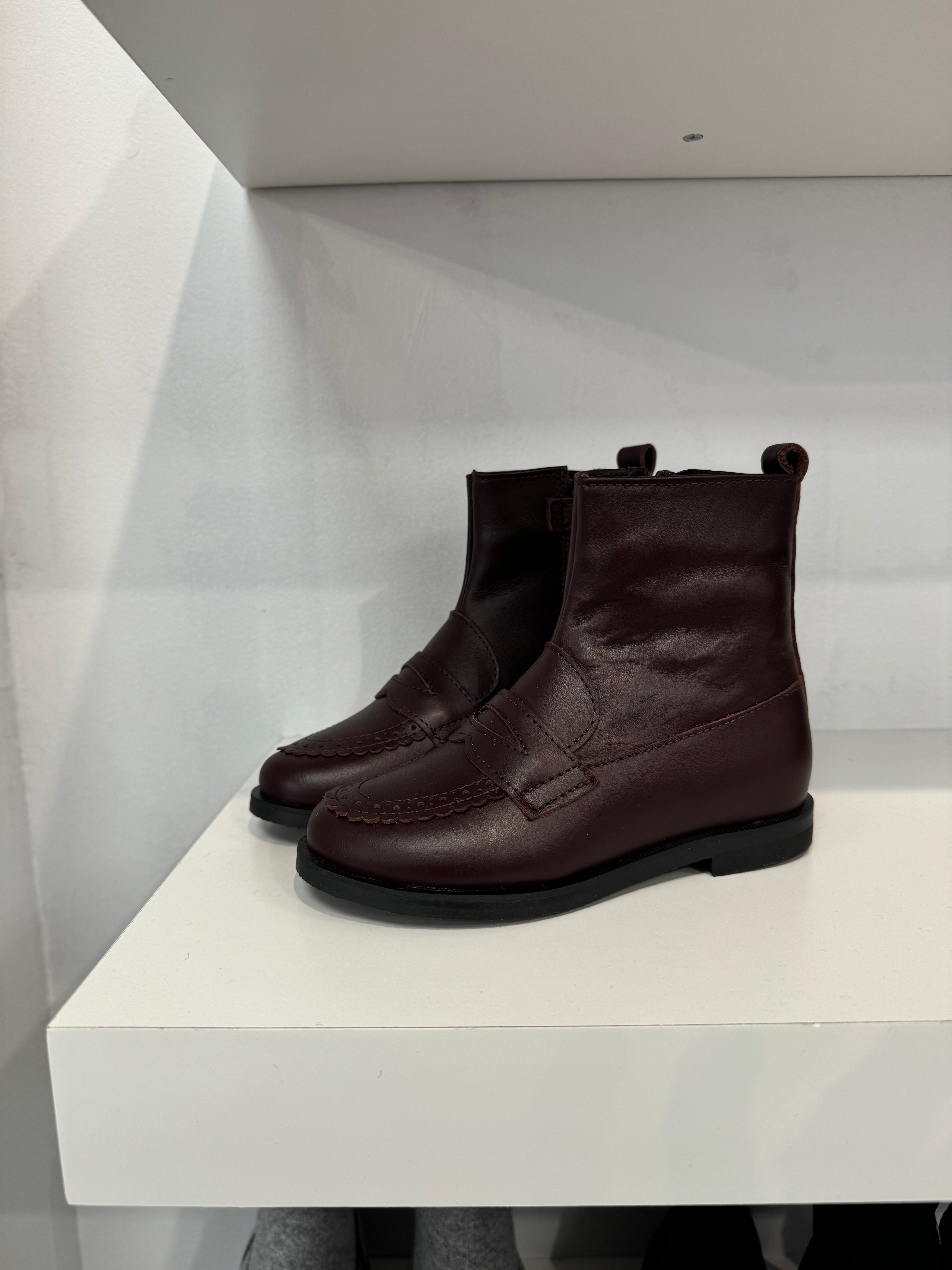 Don Louis Burgundy Penny Loafer Bootie – Hal Outlet