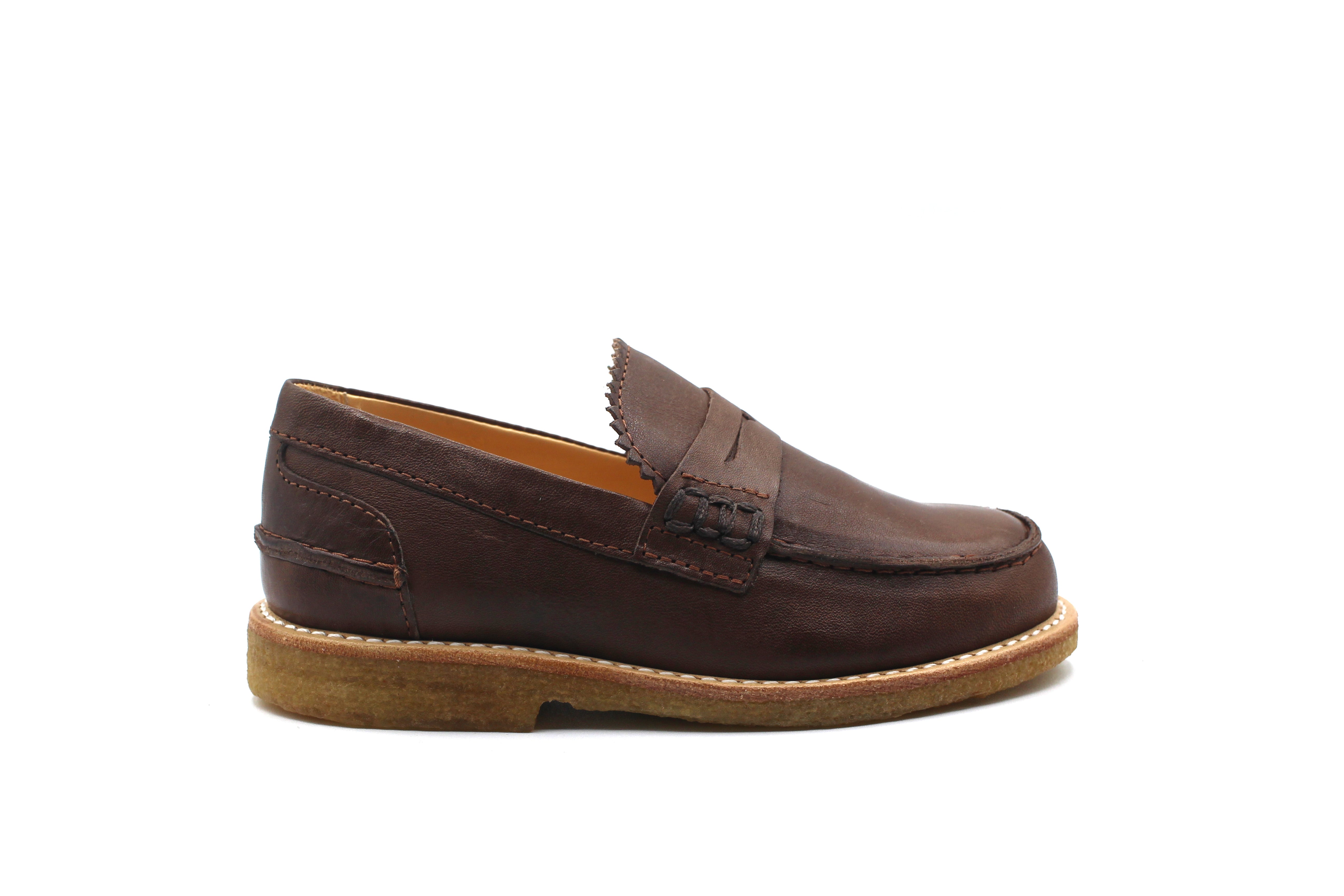 Brown Nougat Penny Loafer • by Angulus – Hal Outlet