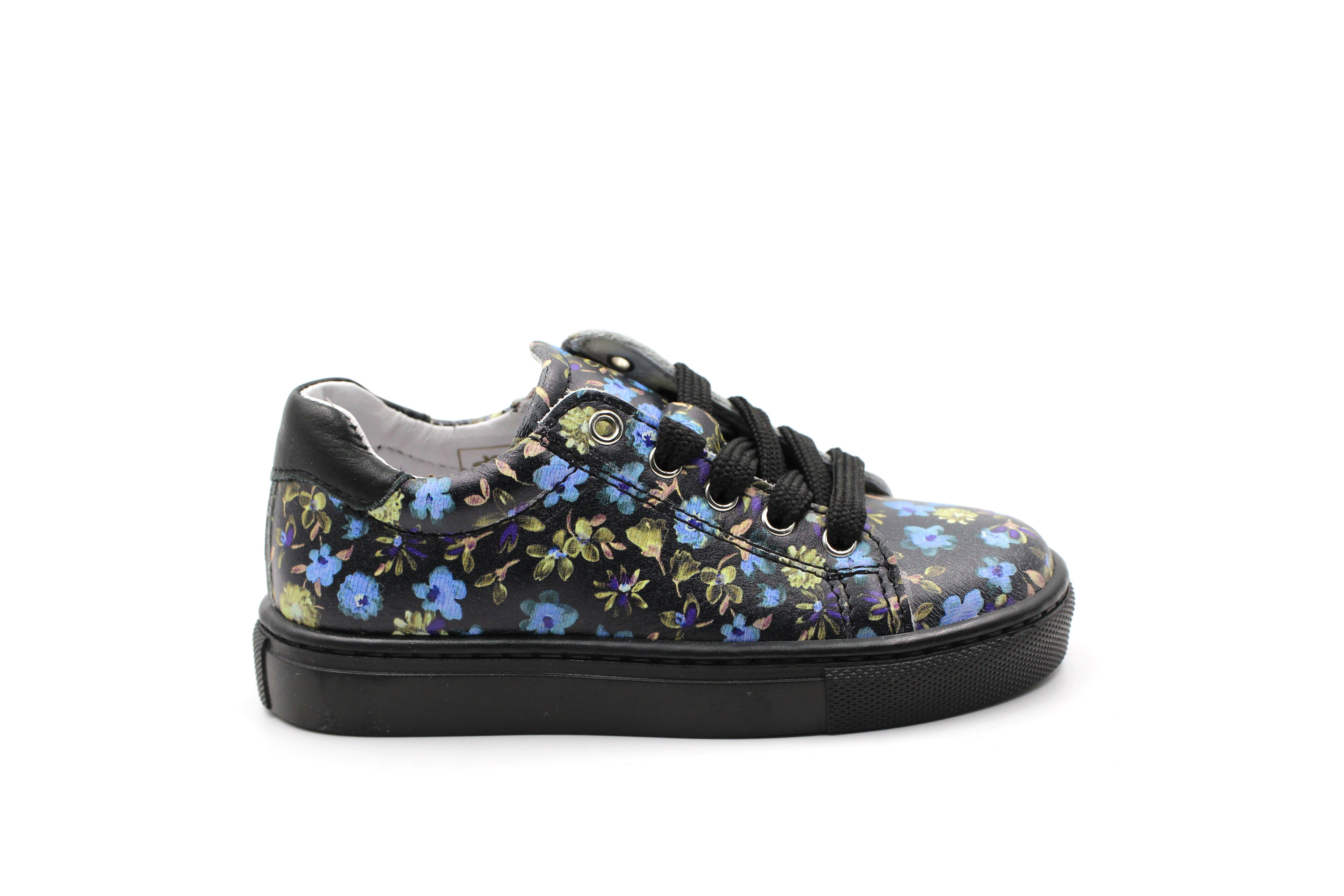 Atlanta Black and Blue Spring Flowers Sneaker – Hal Outlet