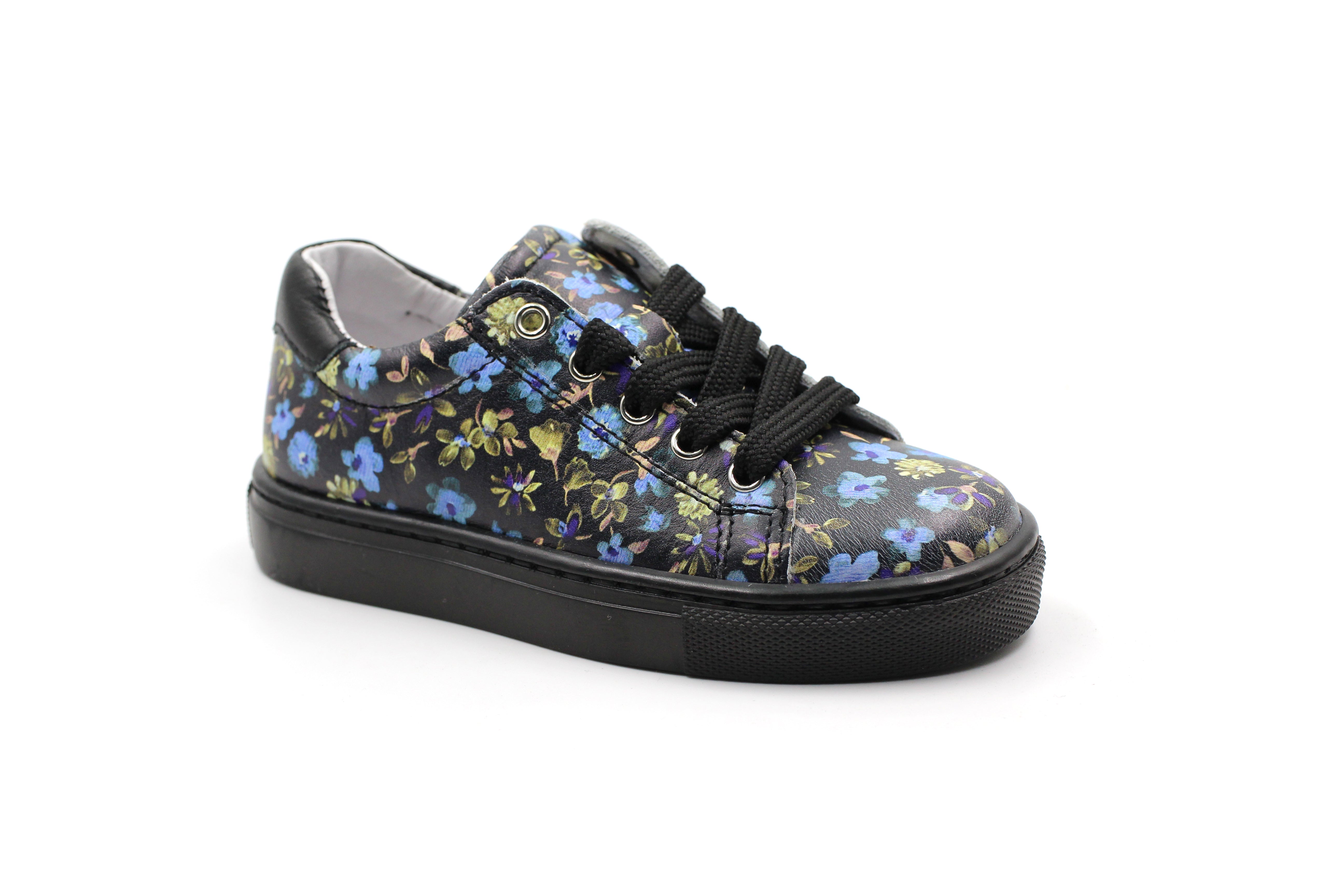 Atlanta Black and Blue Spring Flowers Sneaker – Hal Outlet