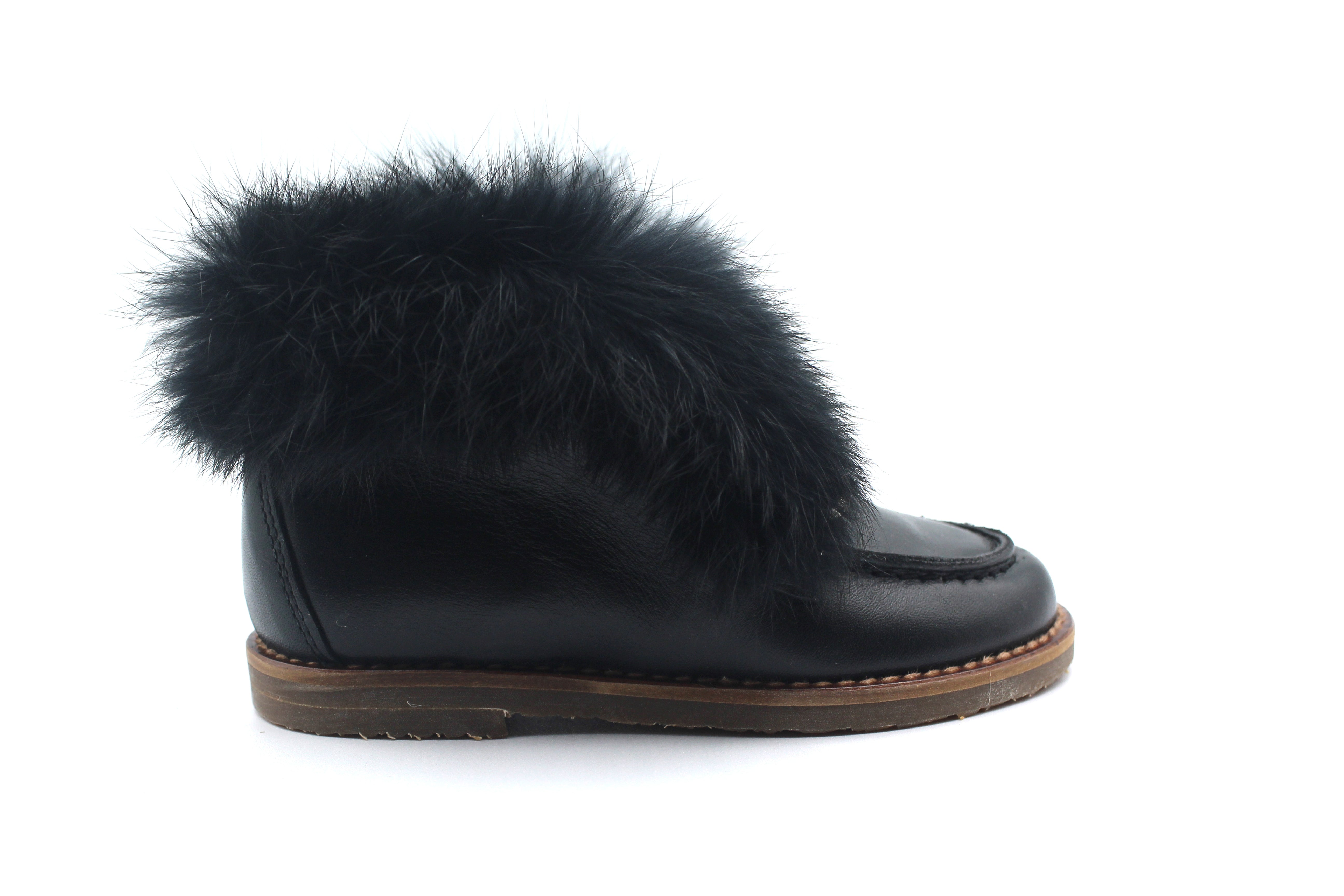 Don Louis Black Fur Chain Bootie – Hal Outlet