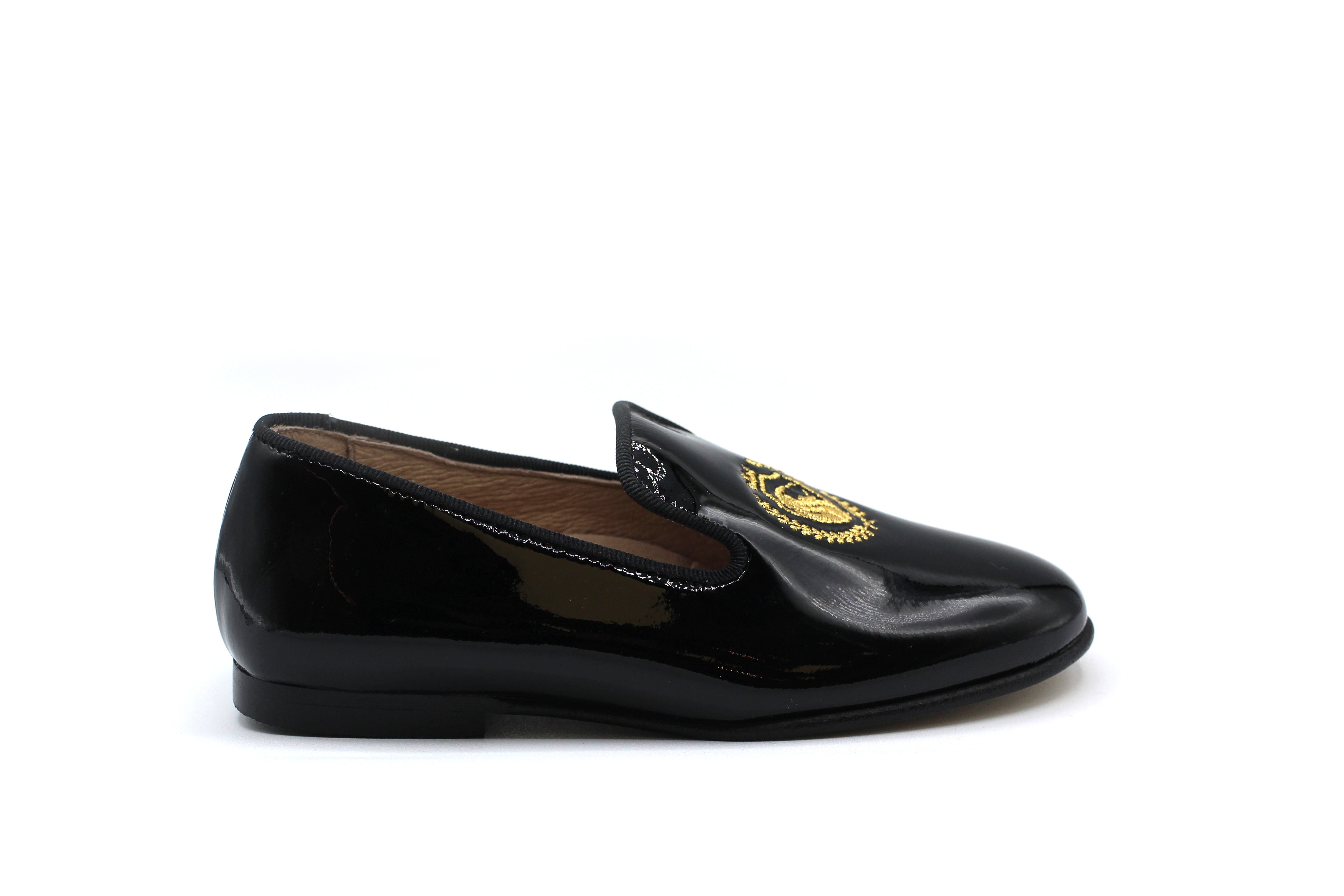Don Louis Black Patent Crest smoking Shoe – Hal Outlet