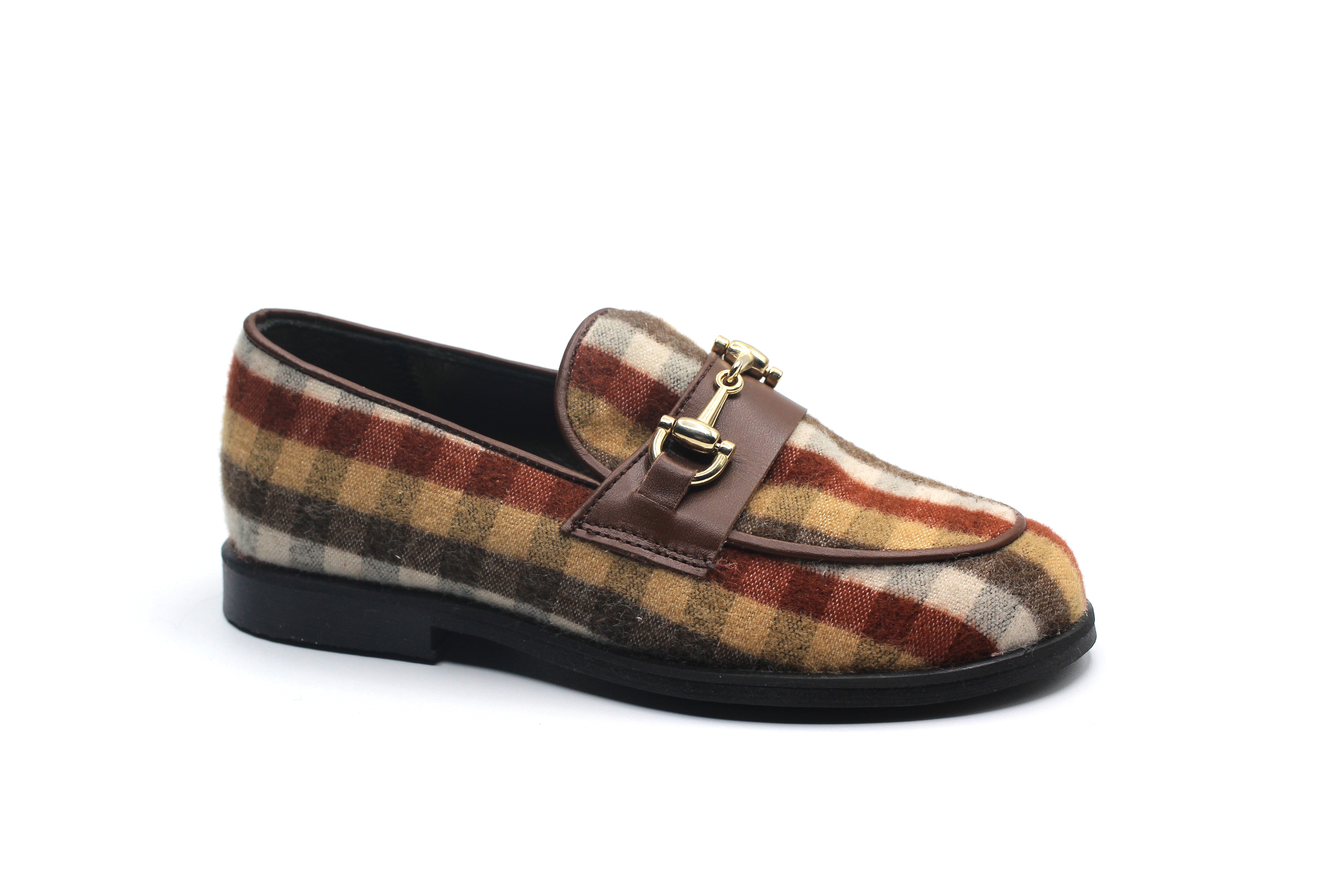 LMDI Brown Plaid Leather Buckle Loafer – Hal Outlet