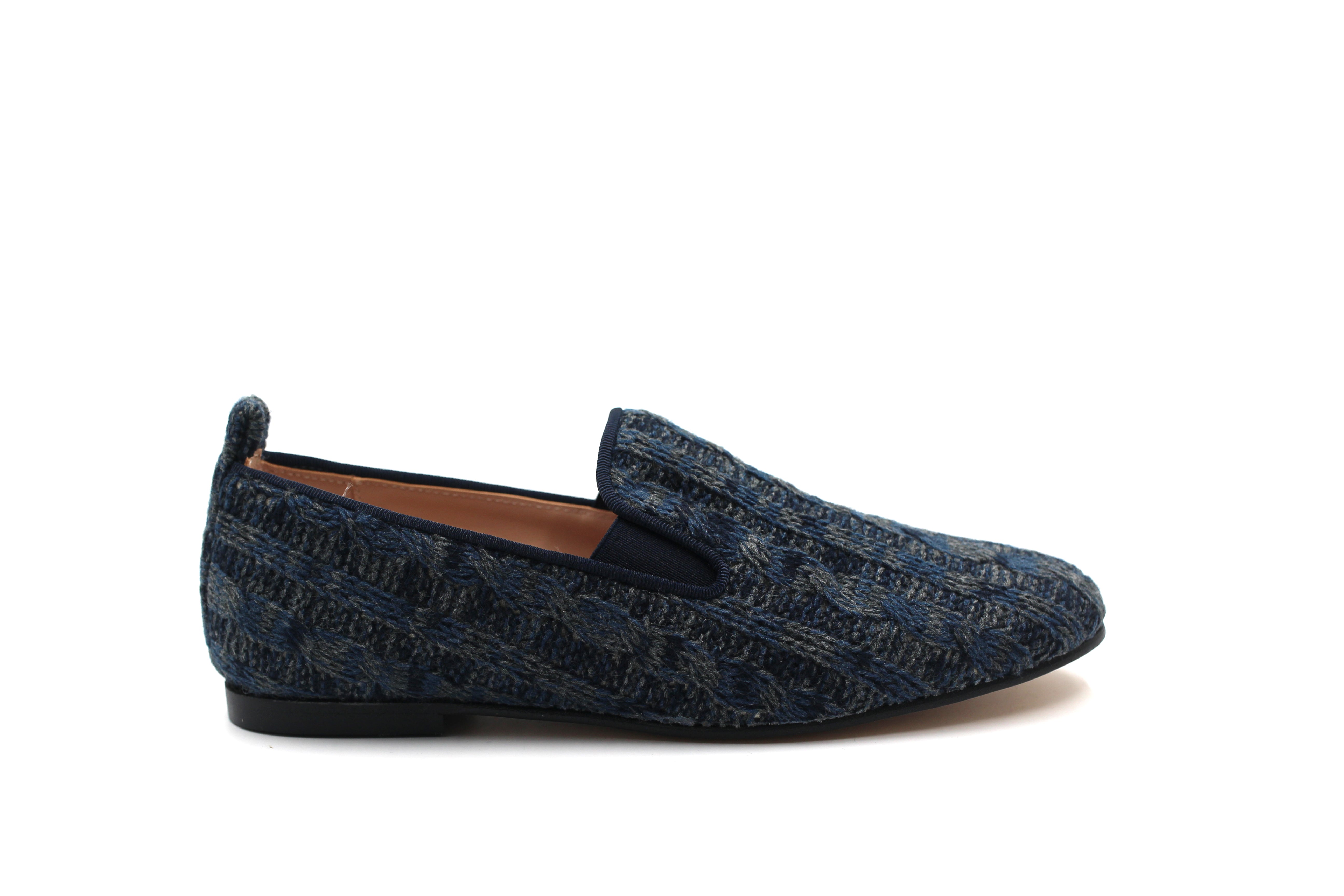 Valencia Blue Knit Smoking Shoe – Hal Outlet