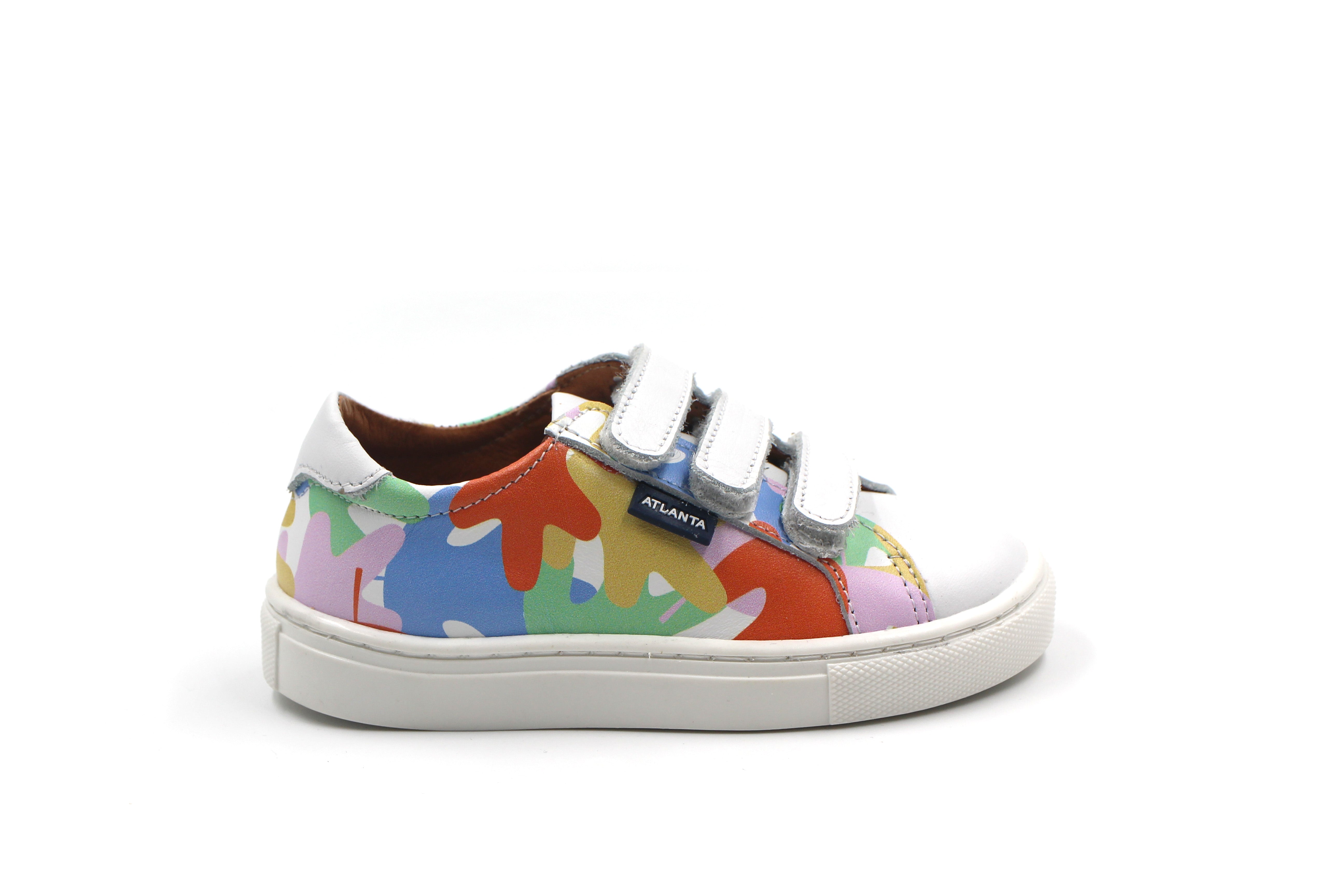 Atlanta Multicolored Print Three Strap Sneaker – Hal Outlet