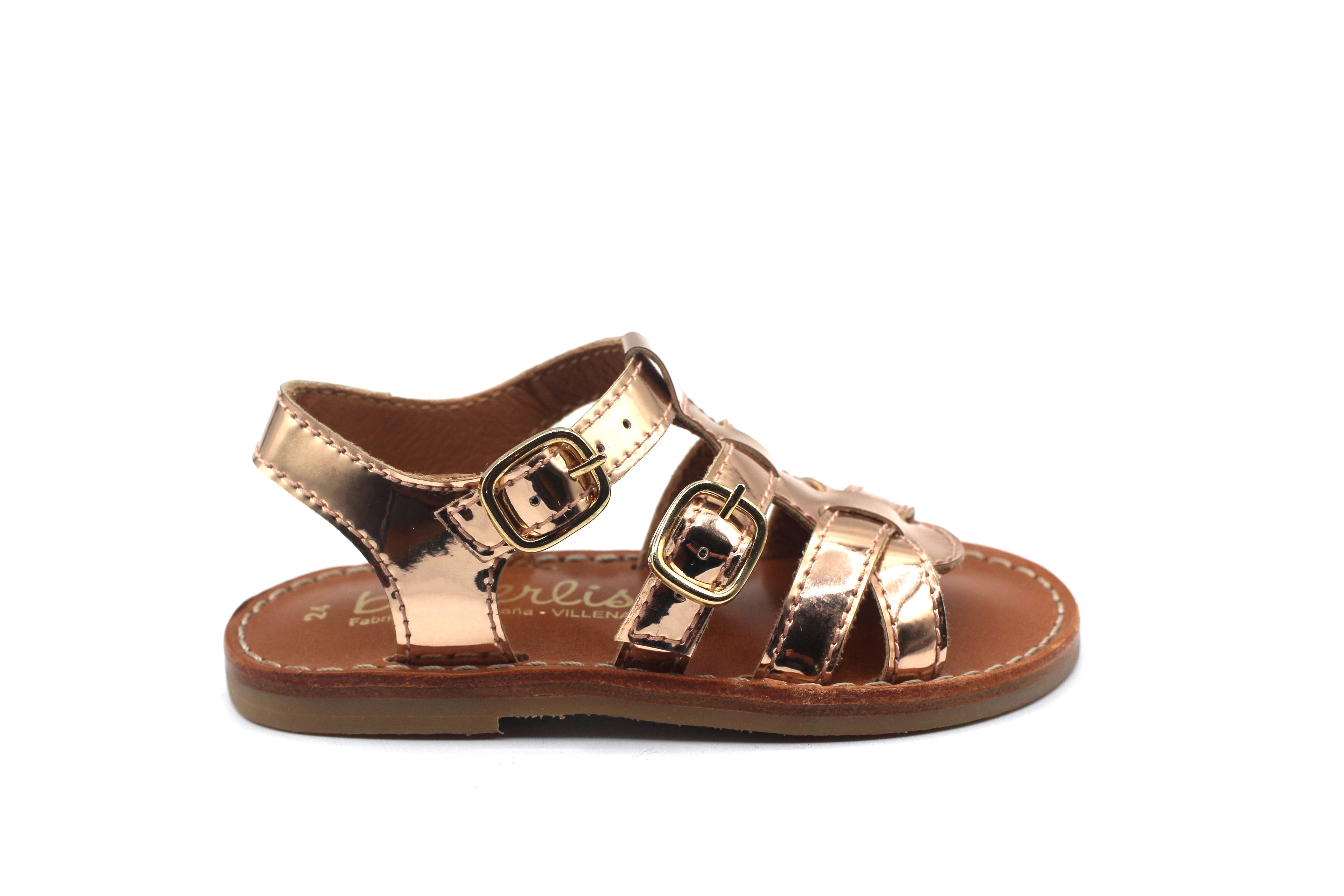 Beberlis Rose Gold Buckle Sandal – Hal Outlet