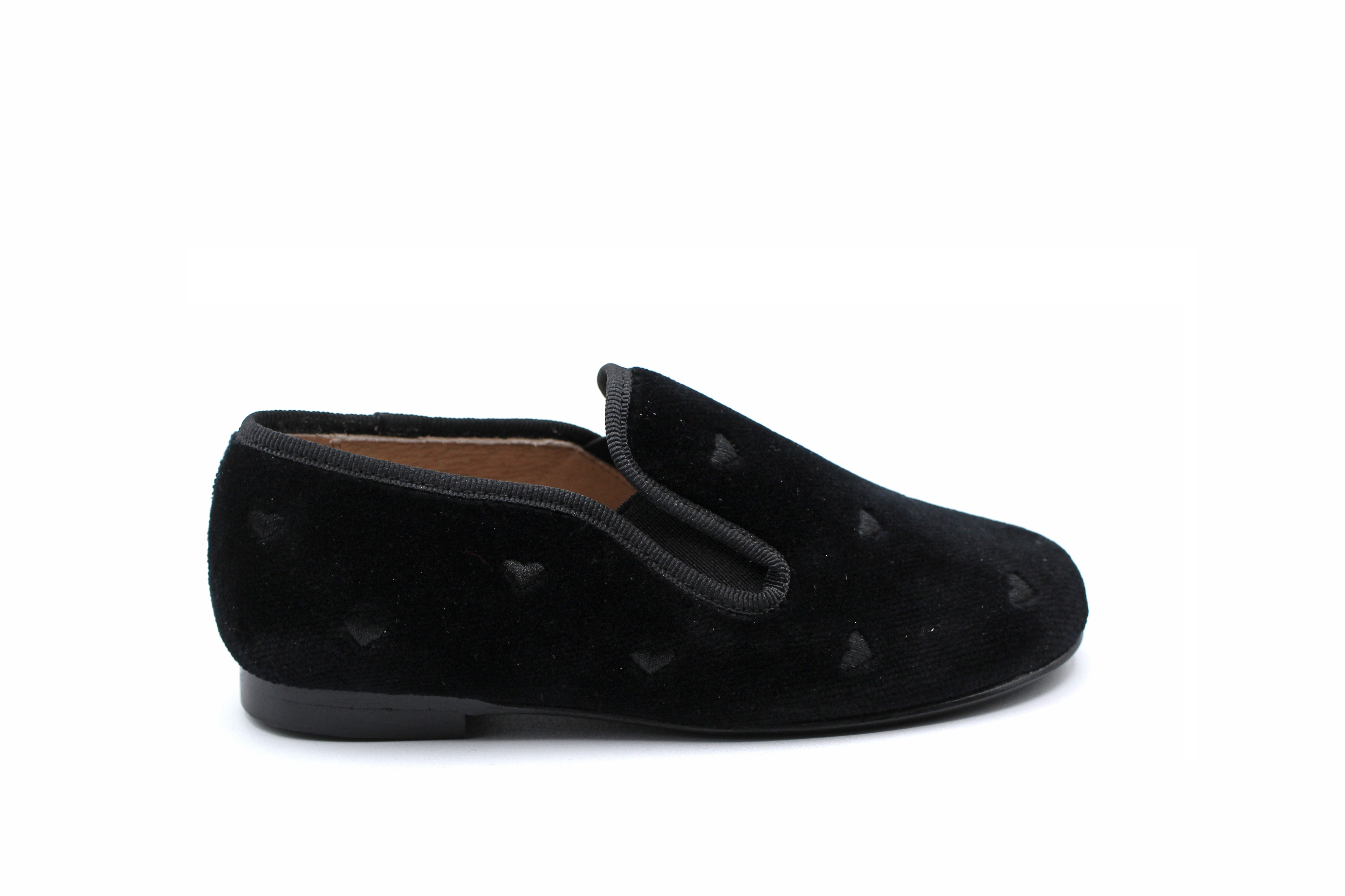 Don Louis Black Velvet Hearts Smoking Shoe – Hal Outlet