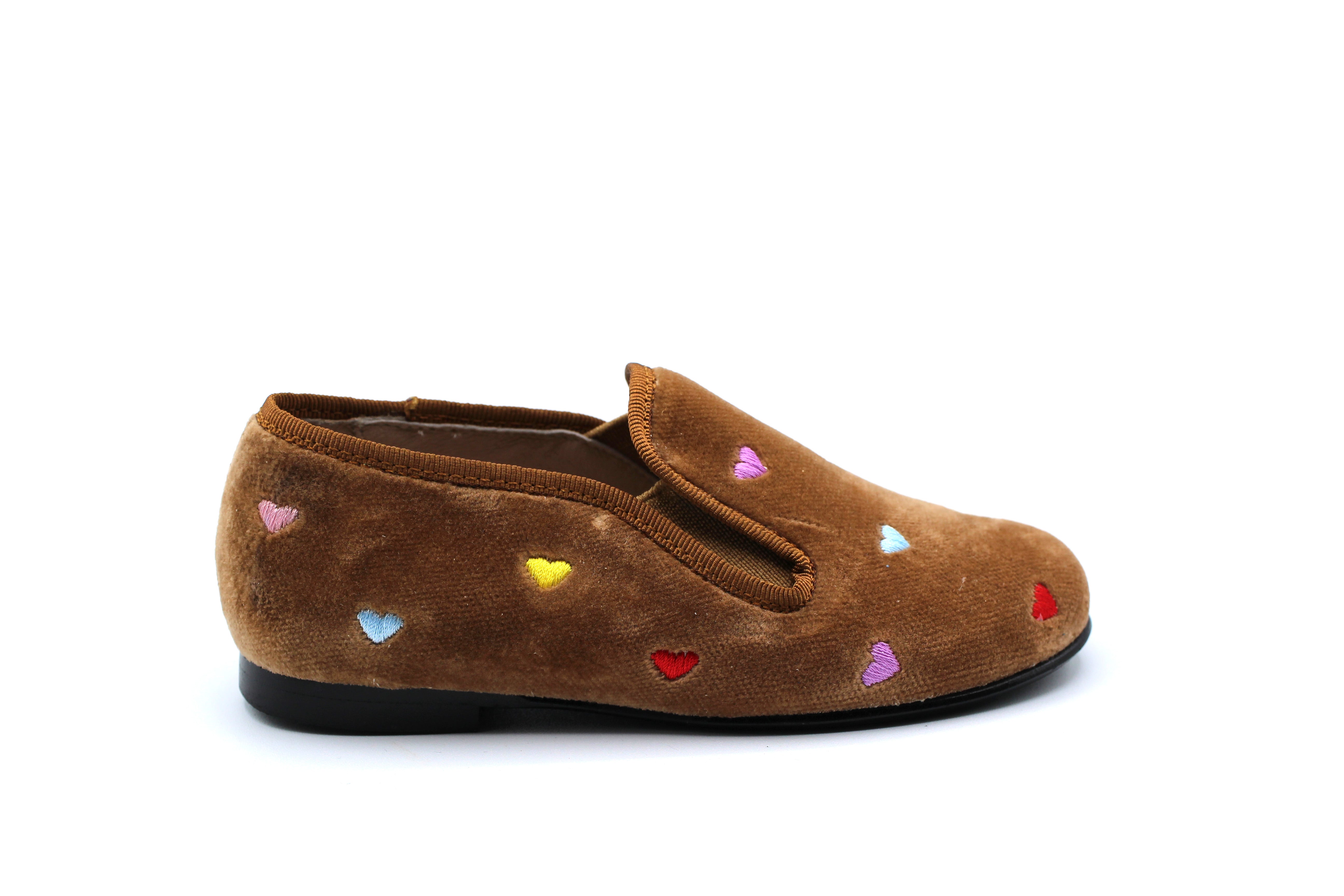 Don Louis Beige Velvet Heart Smoking Shoe – Hal Outlet