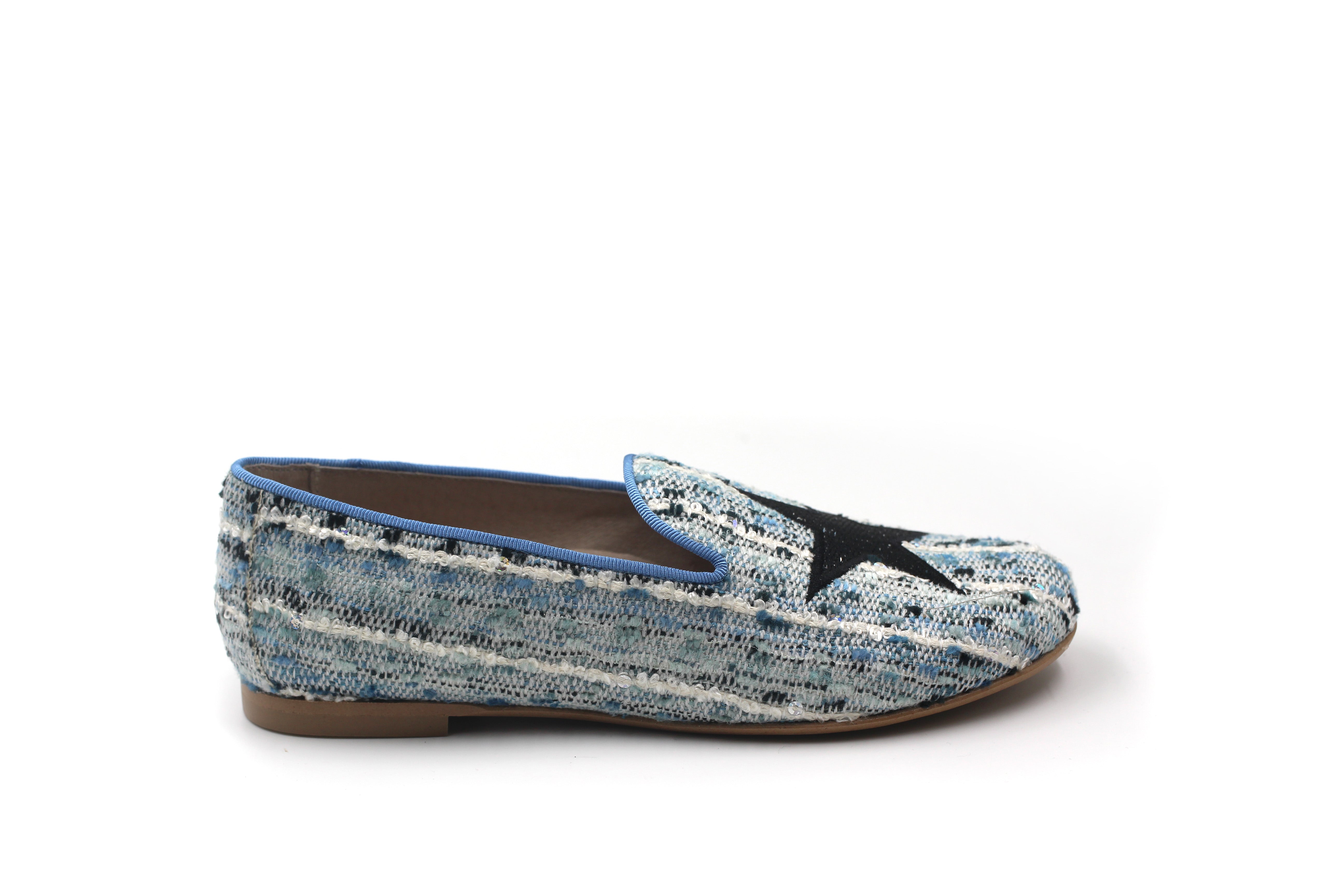 Don Louis Blue Tweed Star Smoking Shoe – Hal Outlet