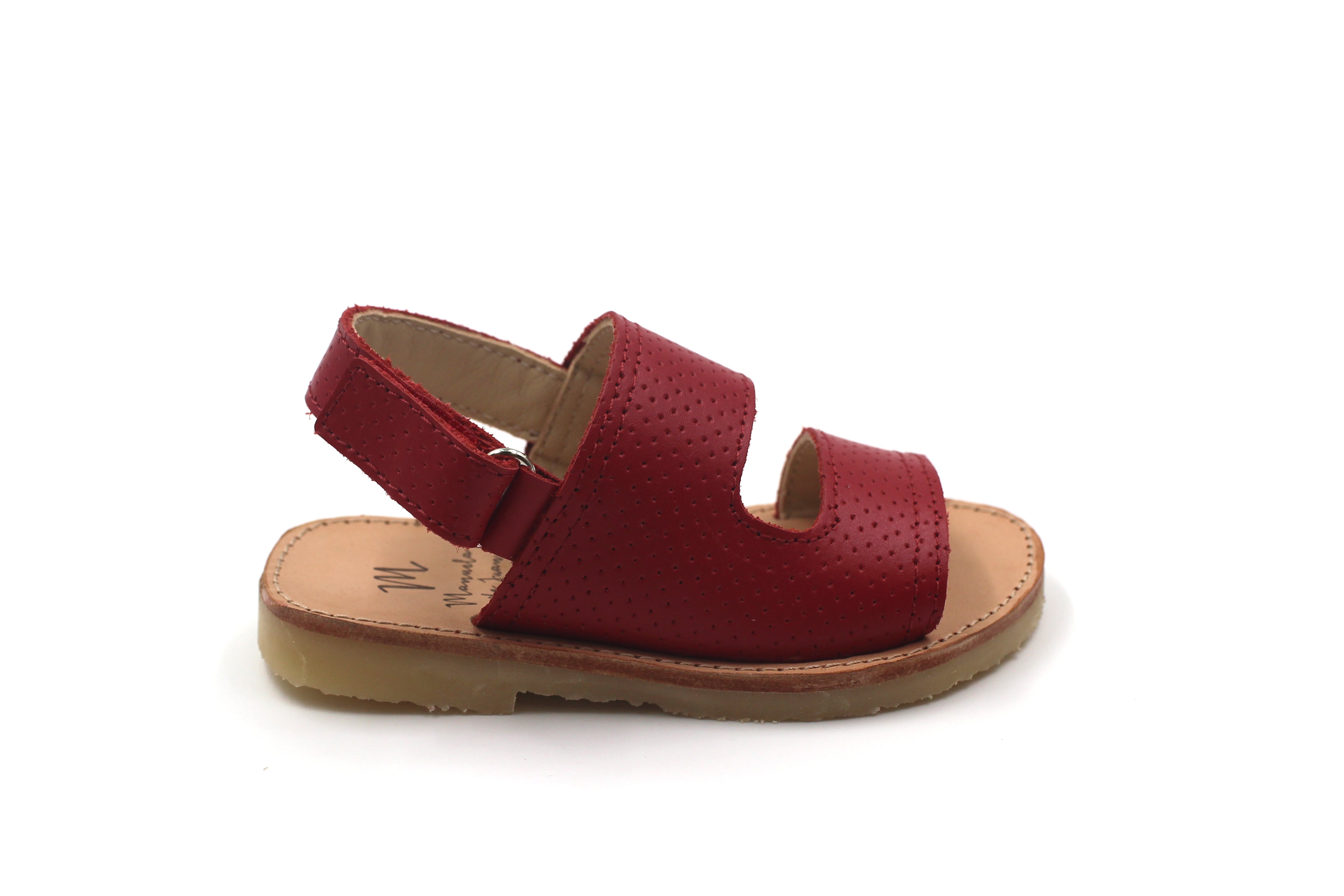 Manuela De Juan Red Leather Sandal – Hal Outlet
