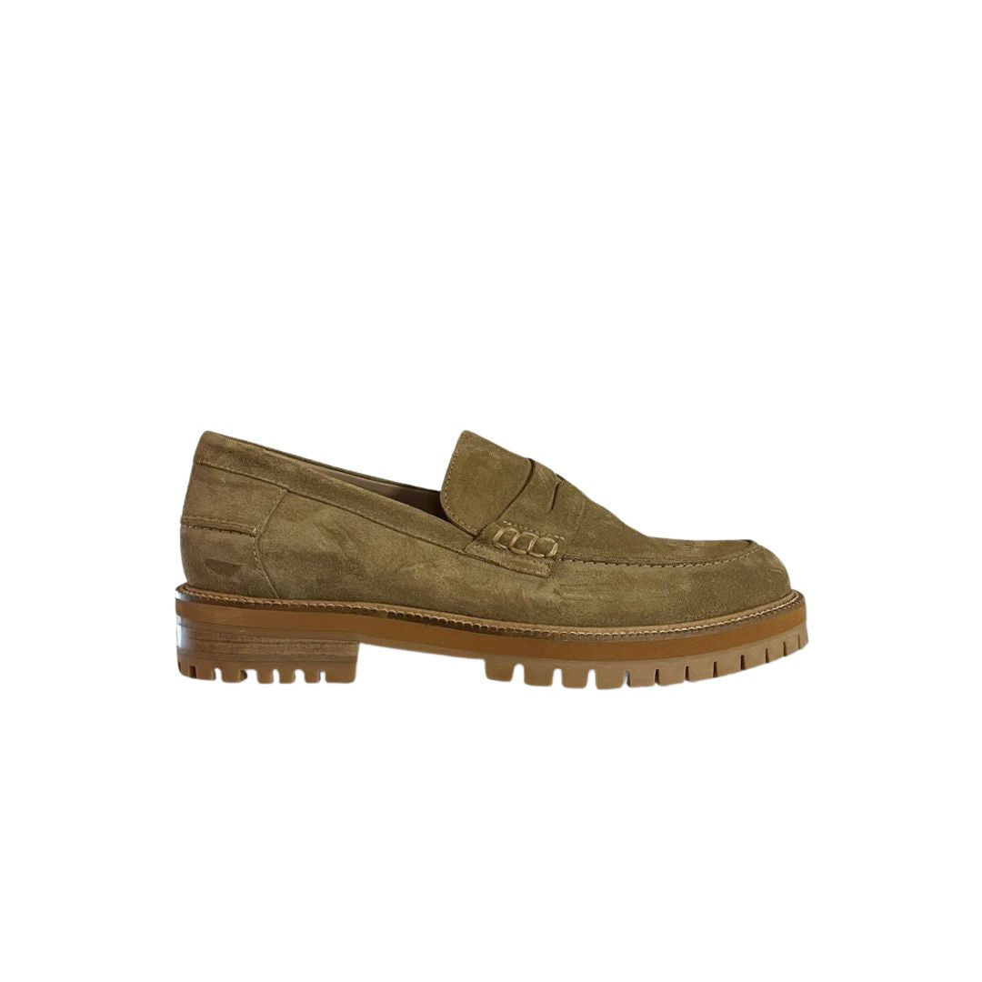 Angulus Sand Penny Loafer with Chunky Sole – Hal Outlet